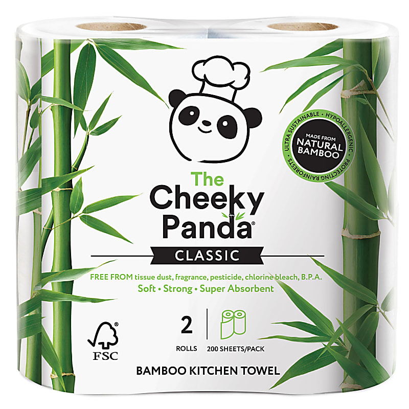 The Cheeky Panda Kitchen Roll | Bamboo Kitchen Roll 2 Pack | Big Green ...
