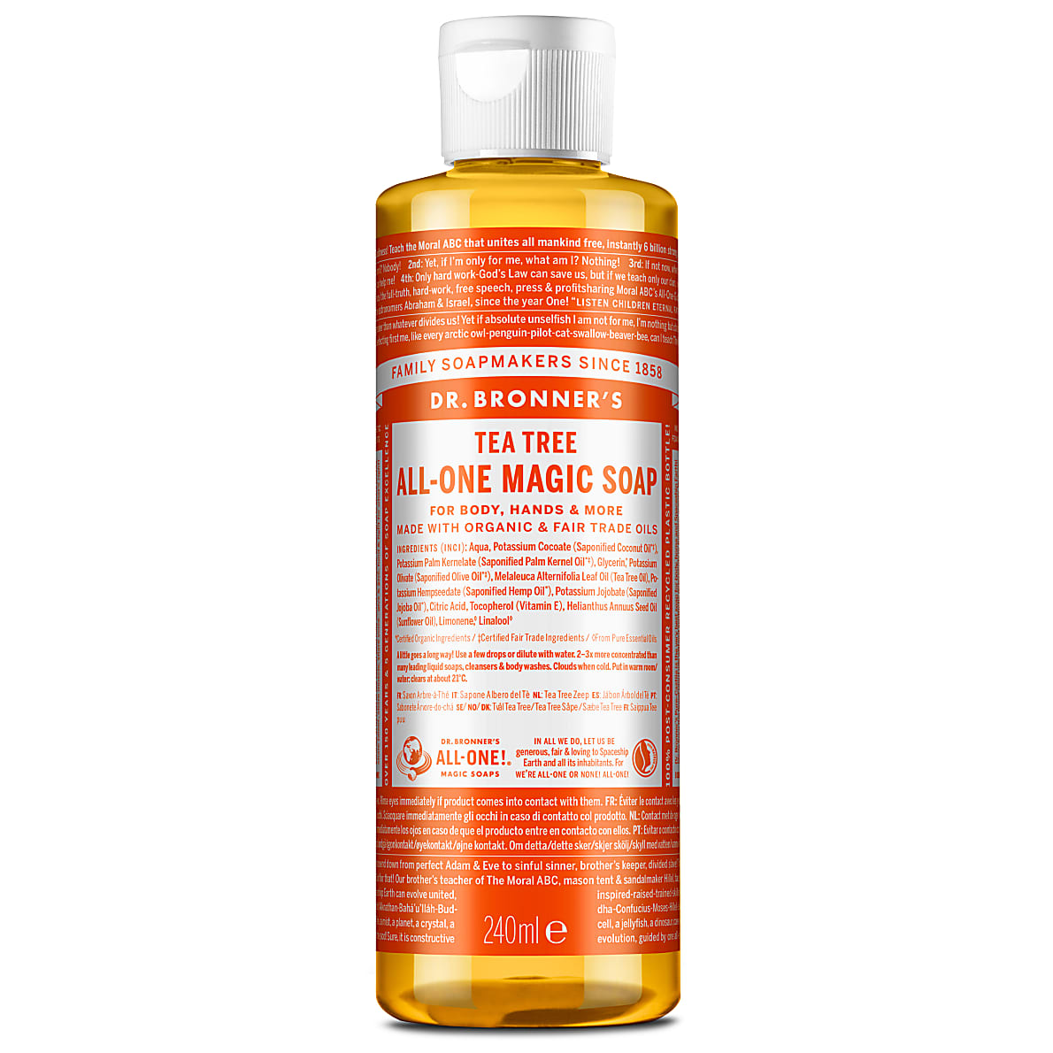 Dr Bronners Tea Tree Castile Liquid Soap 237ml