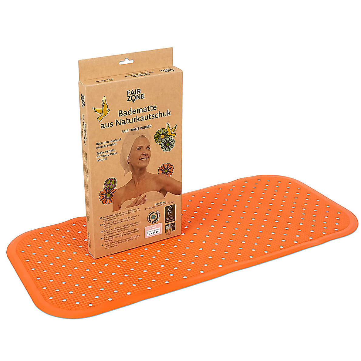 FAIR ZONE Bath Mat Coral