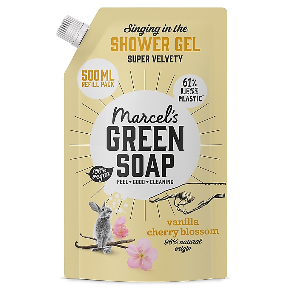 Marcel's Green Soap Shower Gel Vanilla & Cherry Blossom Refill Pouch ...